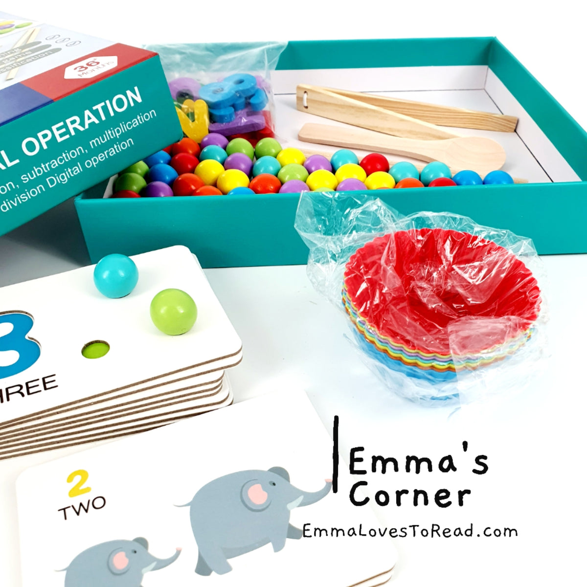 Montessori Wooden Counting Sorting Toy – Emma's Corner